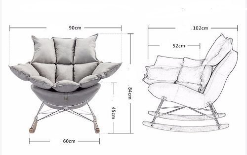 Sillon STINGRAY ROCKER / Tela GRIS / 1C - KOLL