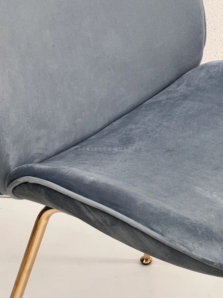 Silla BEET / Pana AZUL AERO / Pata DORADA - KOLL